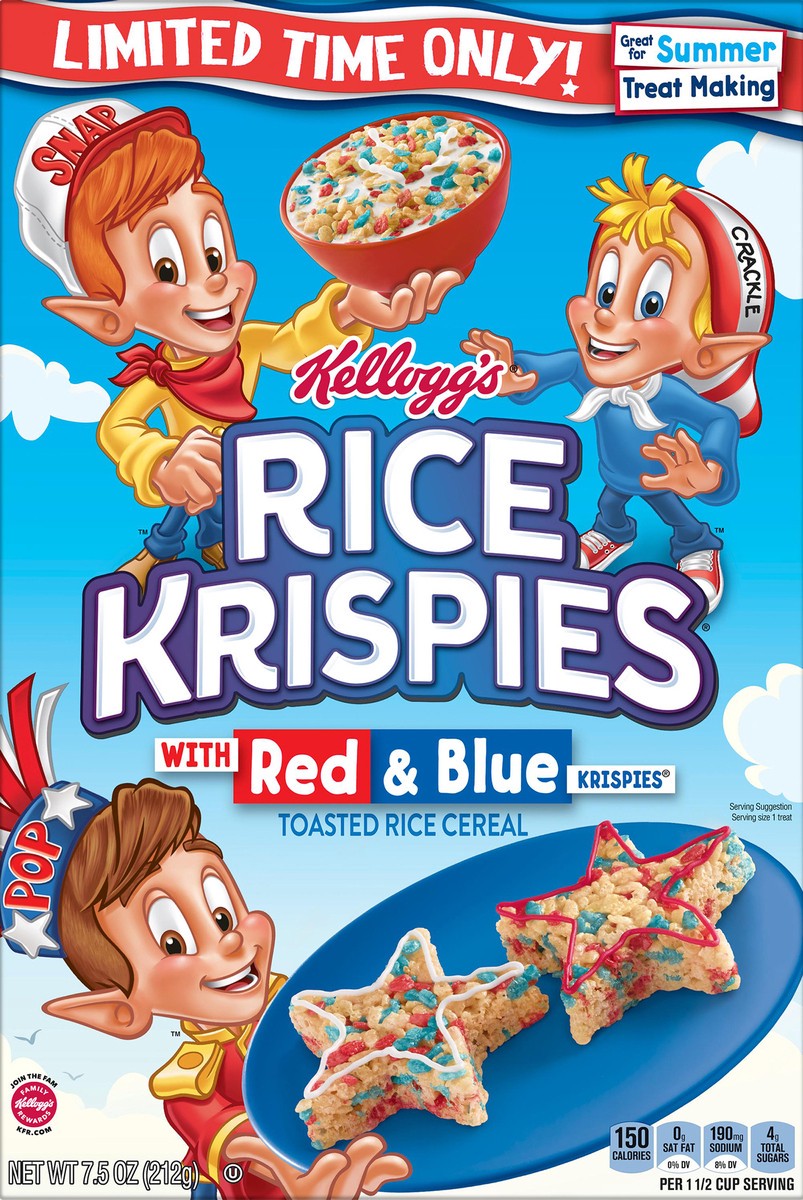 Rice Krispies Kellogg's Rice Krispies Breakfast Cereal, Summer Snacks ...