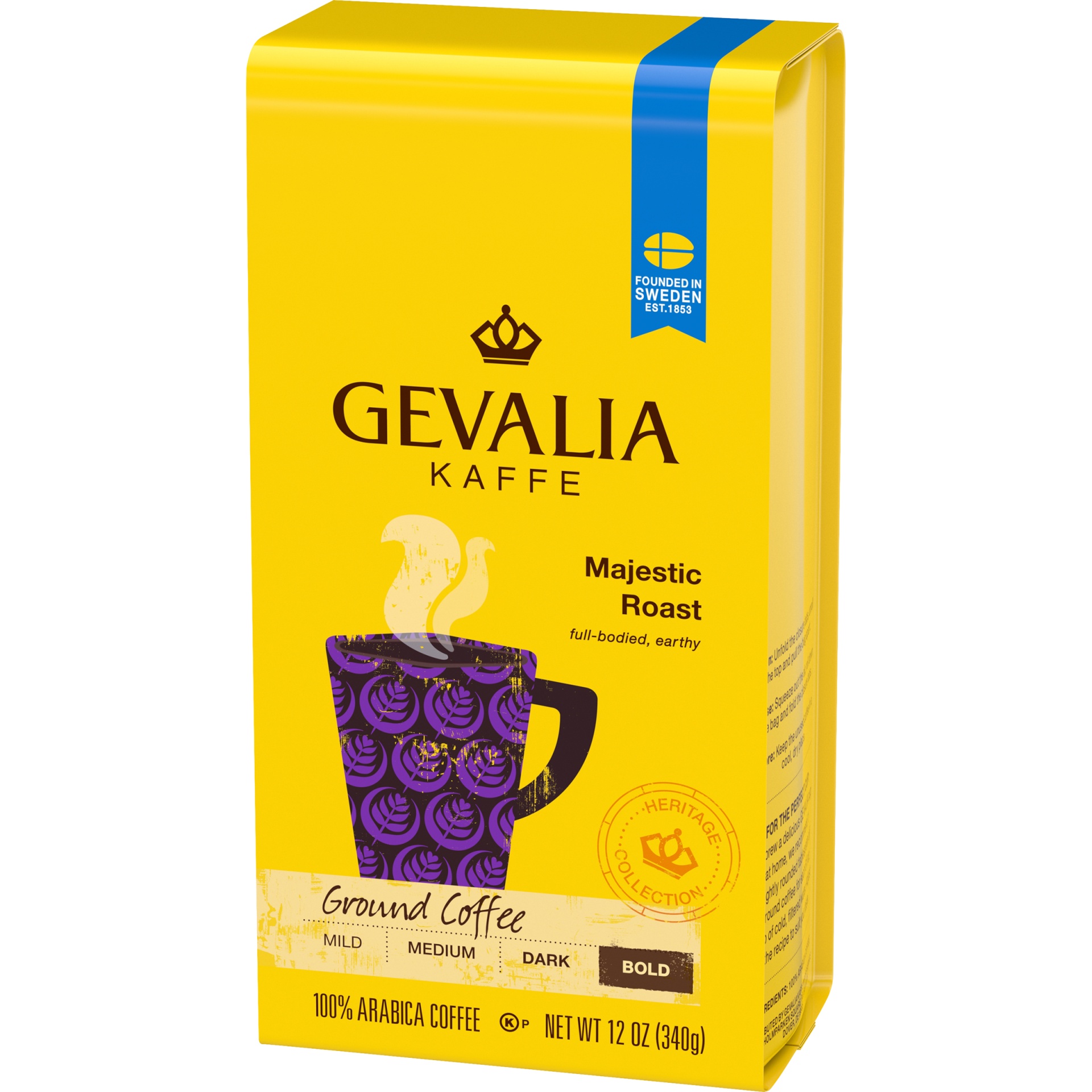 Gevalia Majestic Roast Bold Dark Roast Ground Coffee 12 oz | Shipt