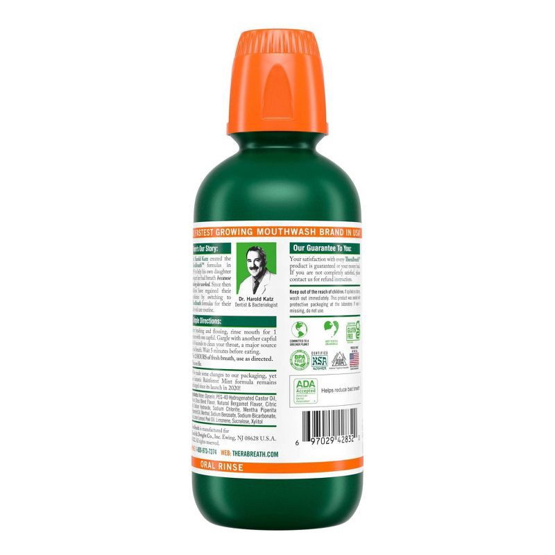 Therabreath Fresh Breath Mouthwash Rainforest Mint - 16 fl oz 16 fl oz ...