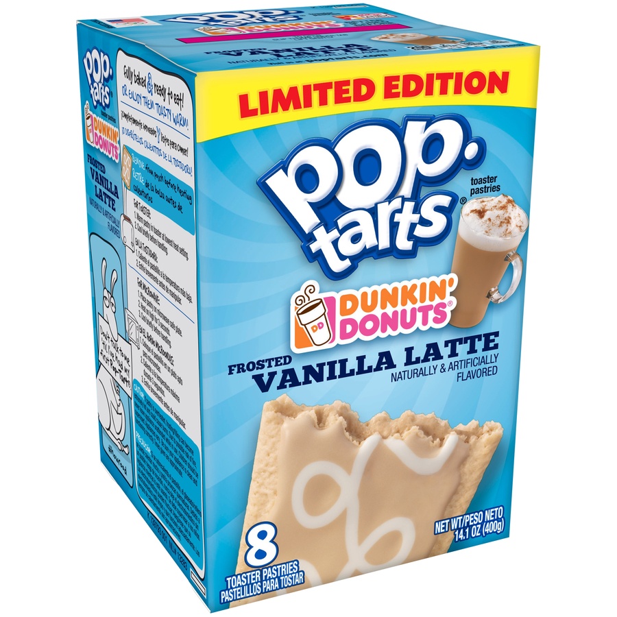 Pop-Tarts Dunkin Donuts Frosted Vanilla Latte Toaster Pastries 14.1 oz ...