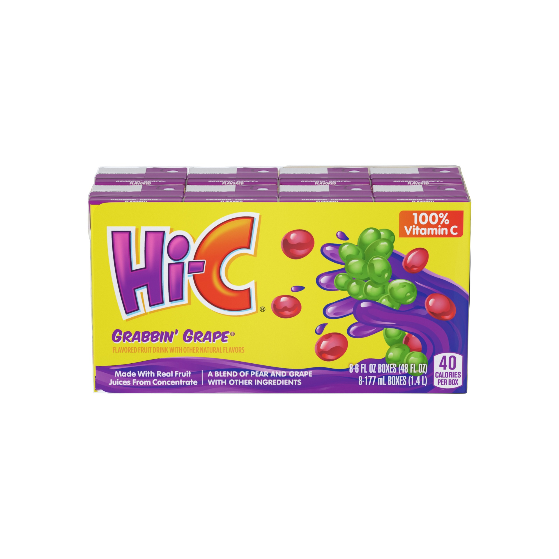 Hi-C Grabbin' Grape Fruit Drink 8 ct; 6 fl oz | Shipt