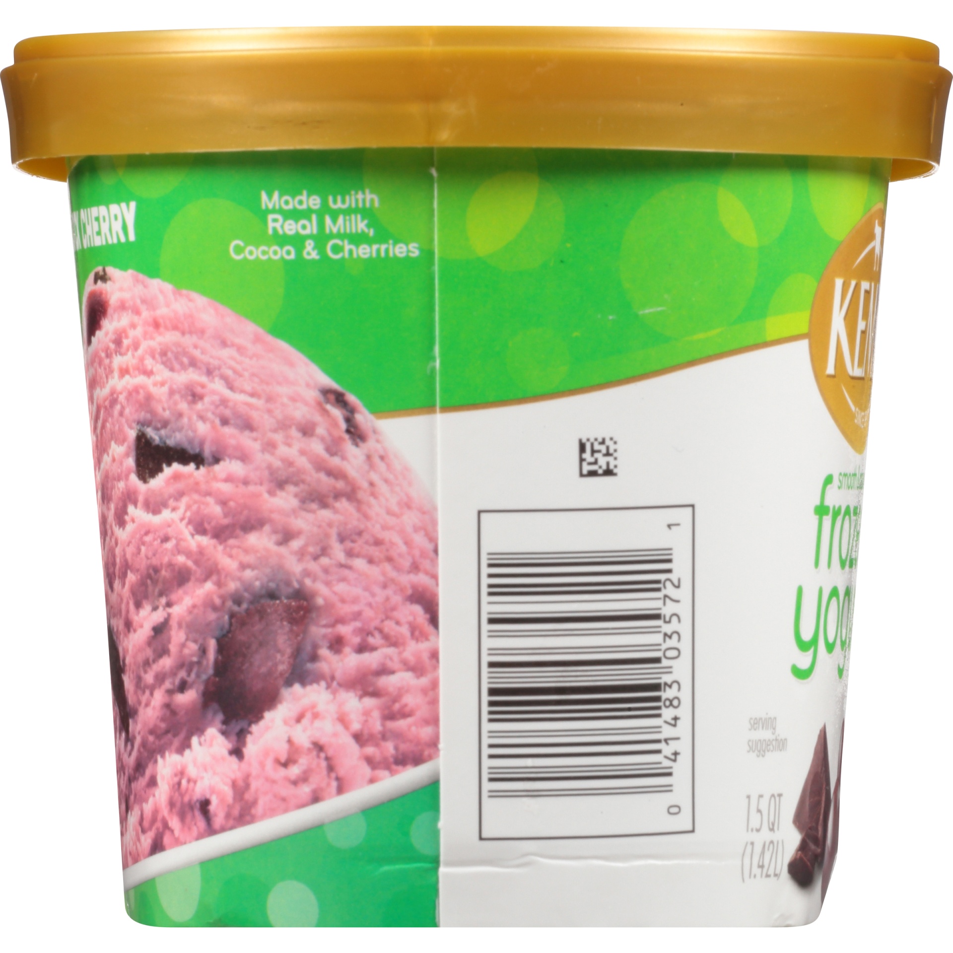Kemps Black Jack Cherry Low Fat Smooth & Creamy Frozen Yoghurt 1.5 qt ...