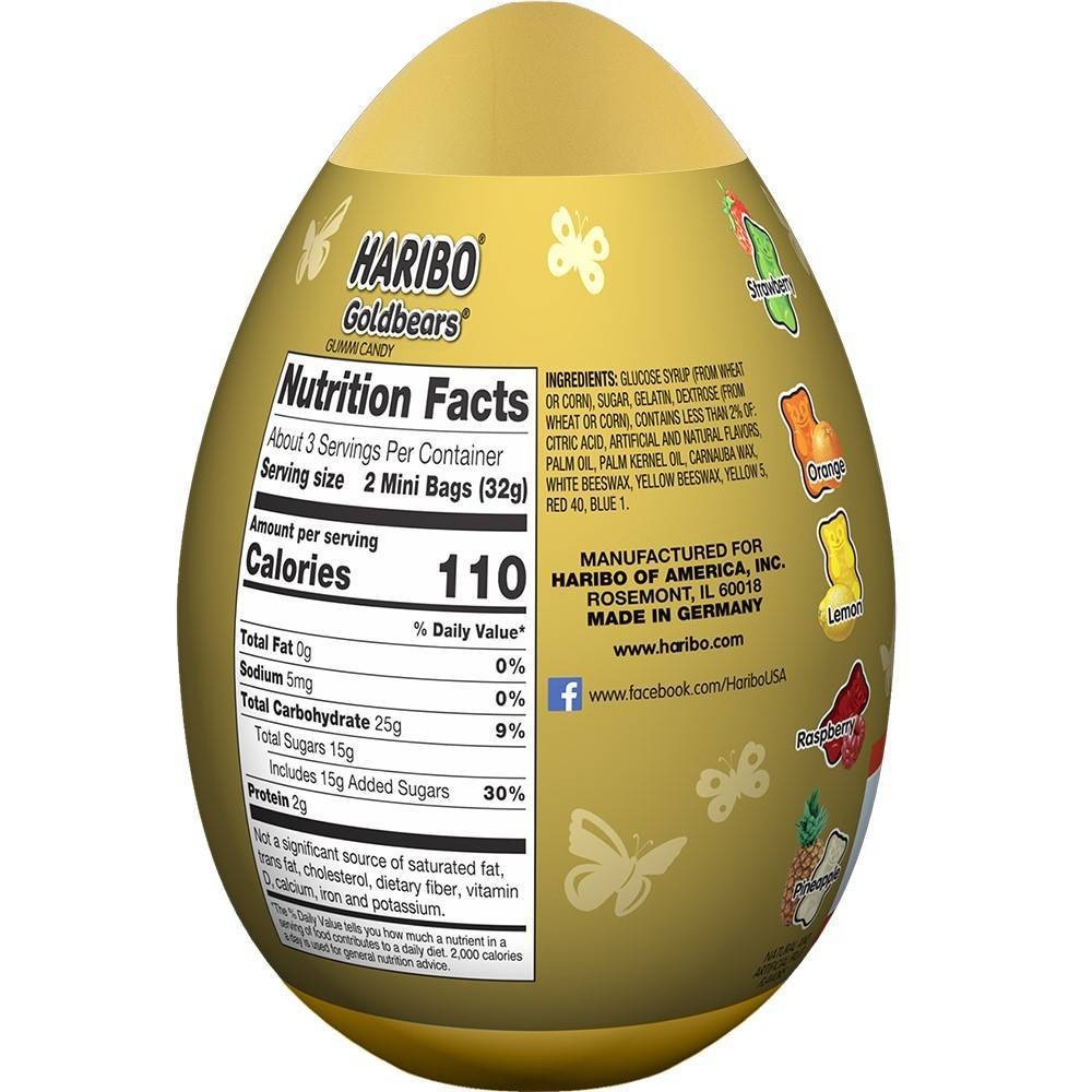 For Haribo Nutrition Labels