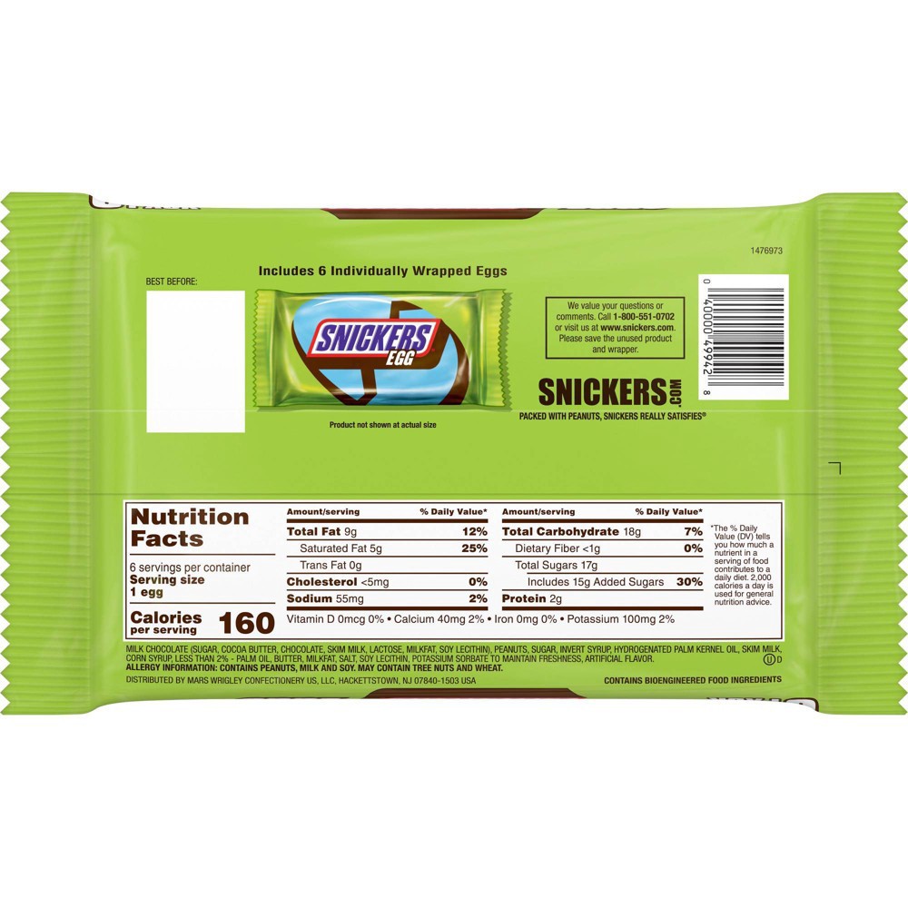 Snickers Easter Eggs 6 ct; 6.6 oz | Shipt