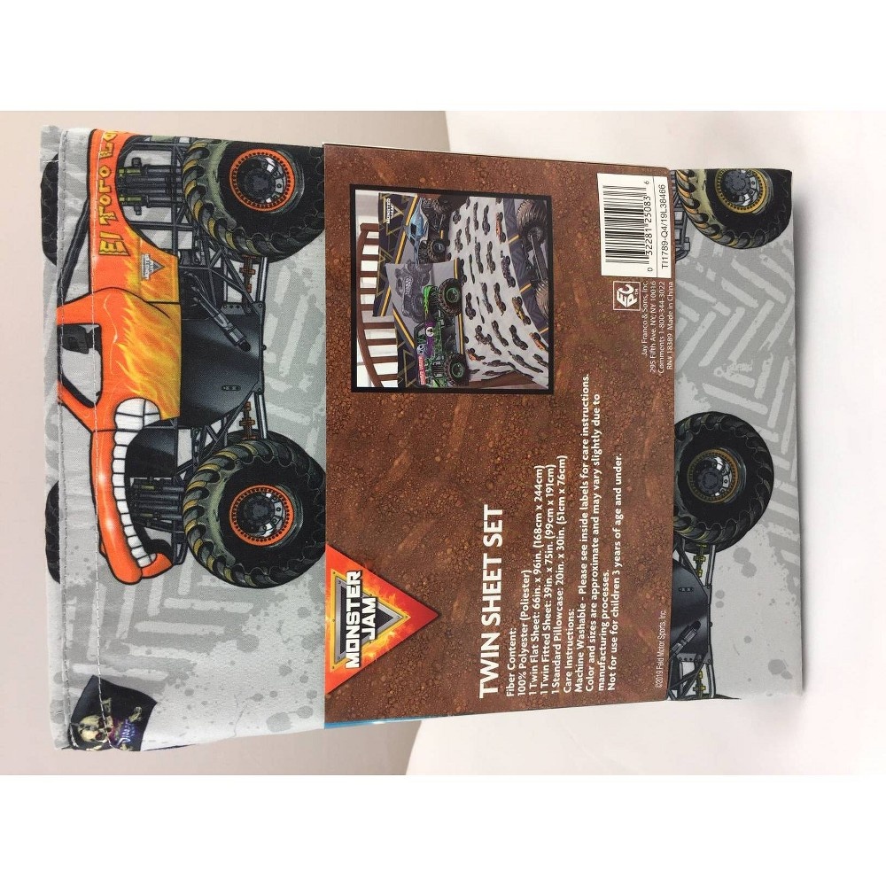 Monster Jam Twin Sheet Set 1 ct | Shipt