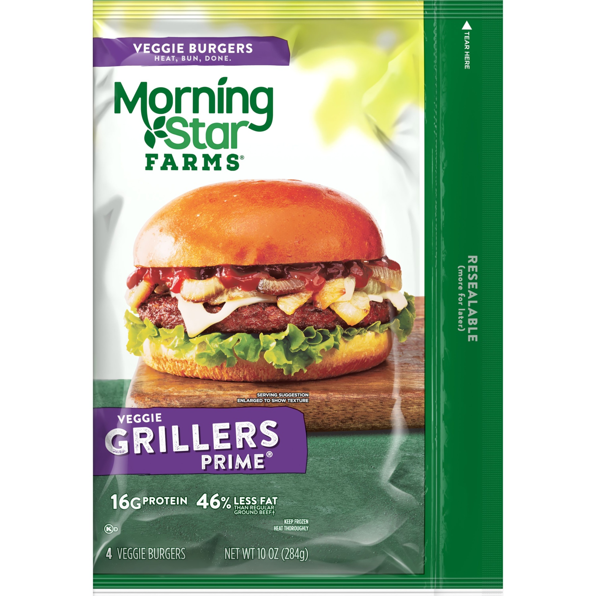 MorningStar Farms Veggie Burgers, Plant Based Protein, Frozen Meal ...