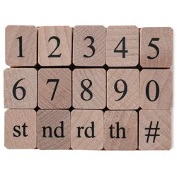 Numbers Wood Stamp Set By Recollections 0.625 in x 0.5 in x 1 in | shipt