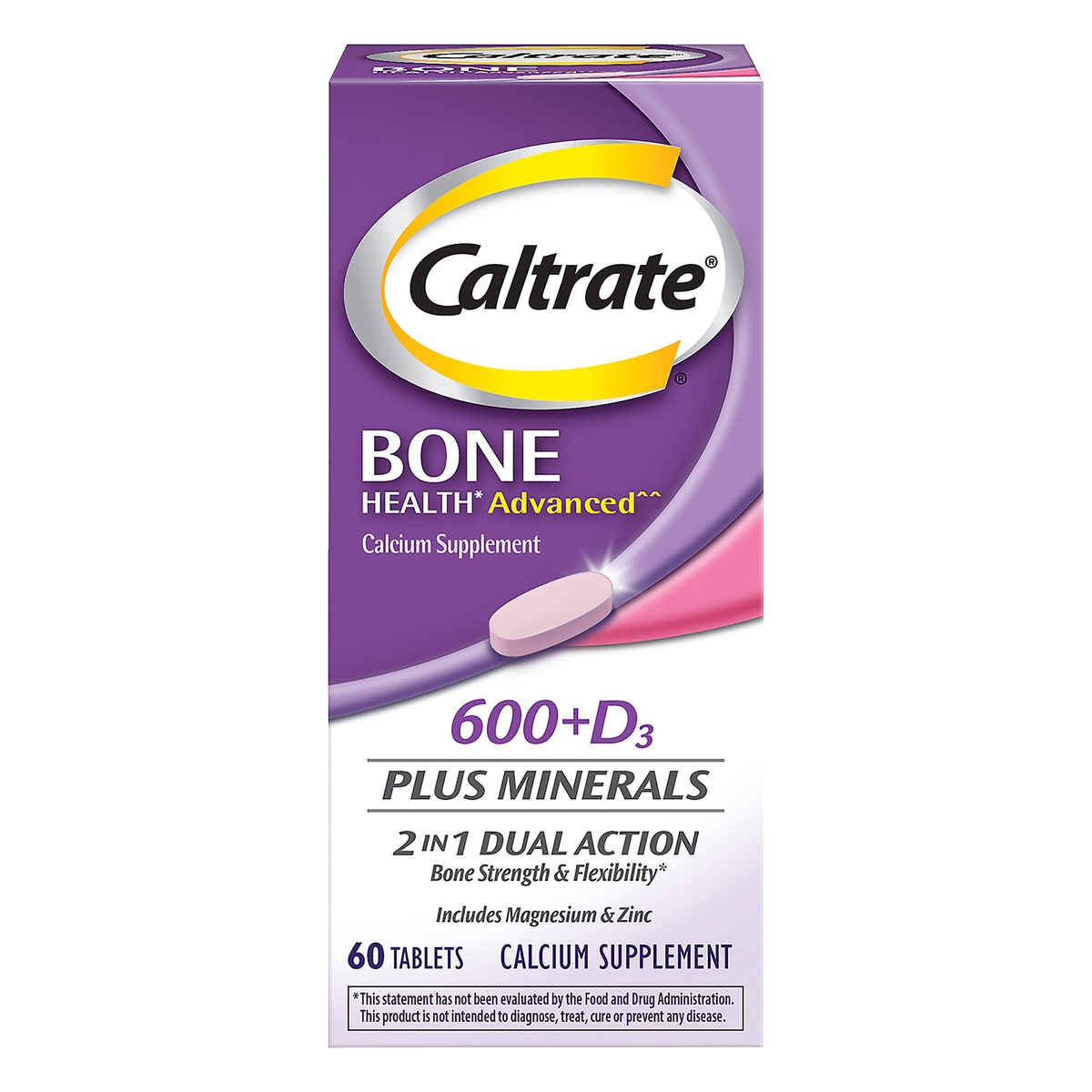 Caltrate Bone Health Advanced 600 D3 Plus Minerals Calcium Supplement
