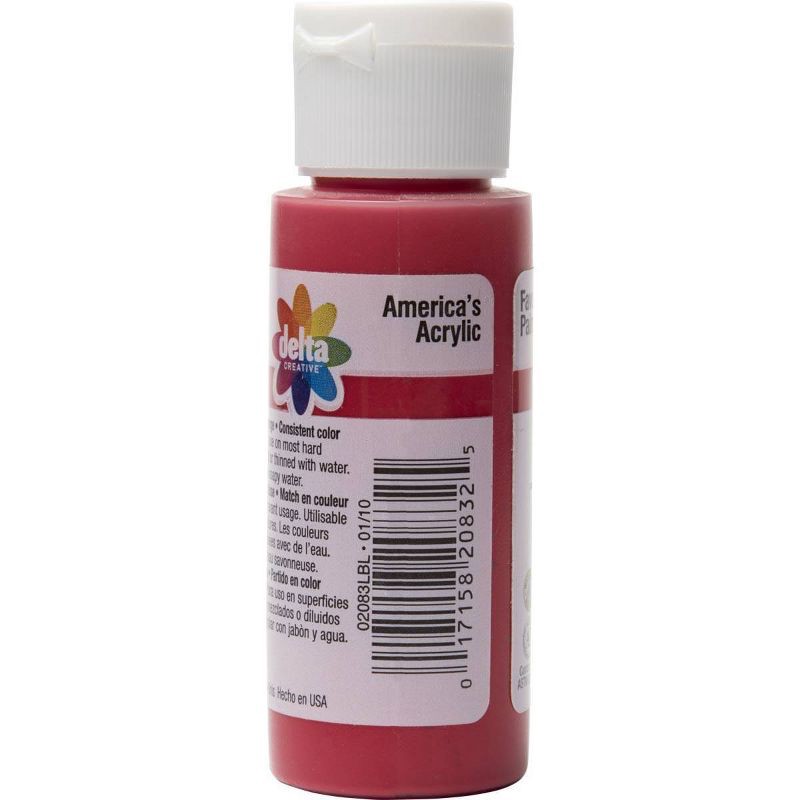 Delta Ceramcoat Acrylic Paint (2oz) - Fire Red: Low-Odor, Multi-Surface ...