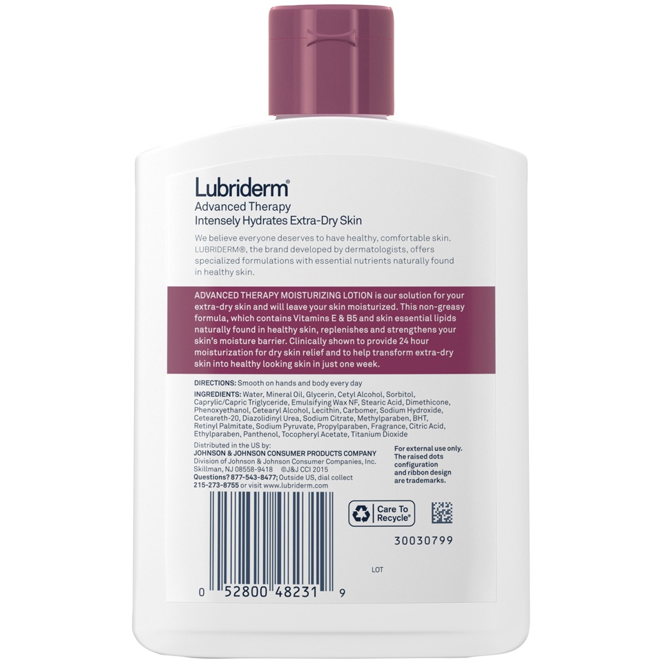 Lubriderm Advanced Therapy Fragrance-Free Moisturizing Lotion with ...