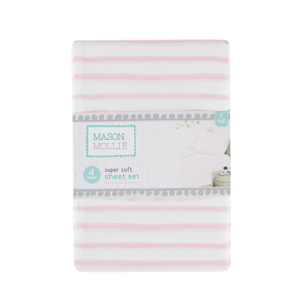 Mason & Mollie Sheet Set, Twin, Pink Stripe 1 ct | Shipt