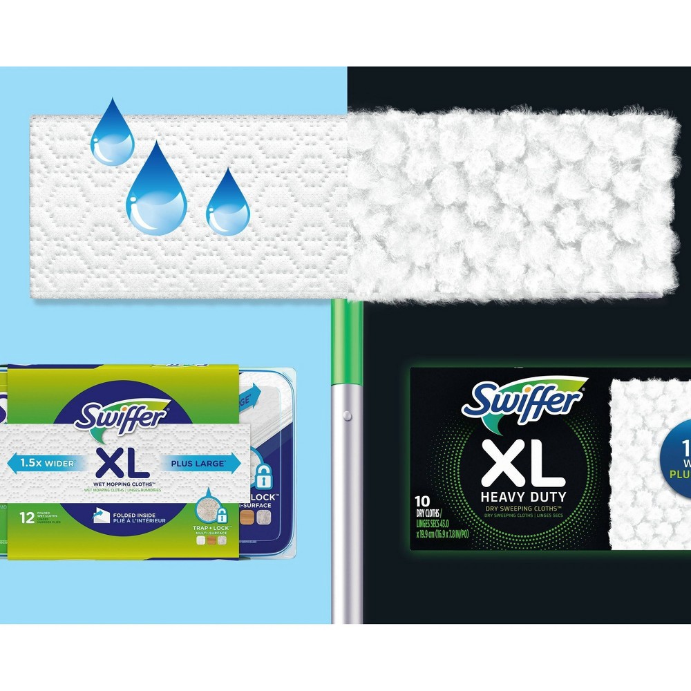 Swiffer Extra Large Heavy Duty Dry Sweeping Cloths 10 Dry Cloths 10 ea ...
