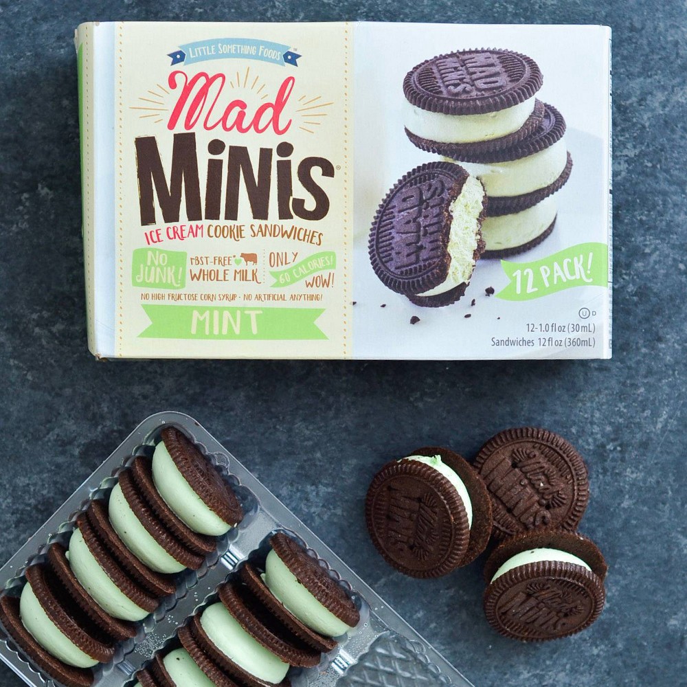 Mad Minis Mint Ice Cream Cookie Sandwich 12 ct; 12 oz | Shipt