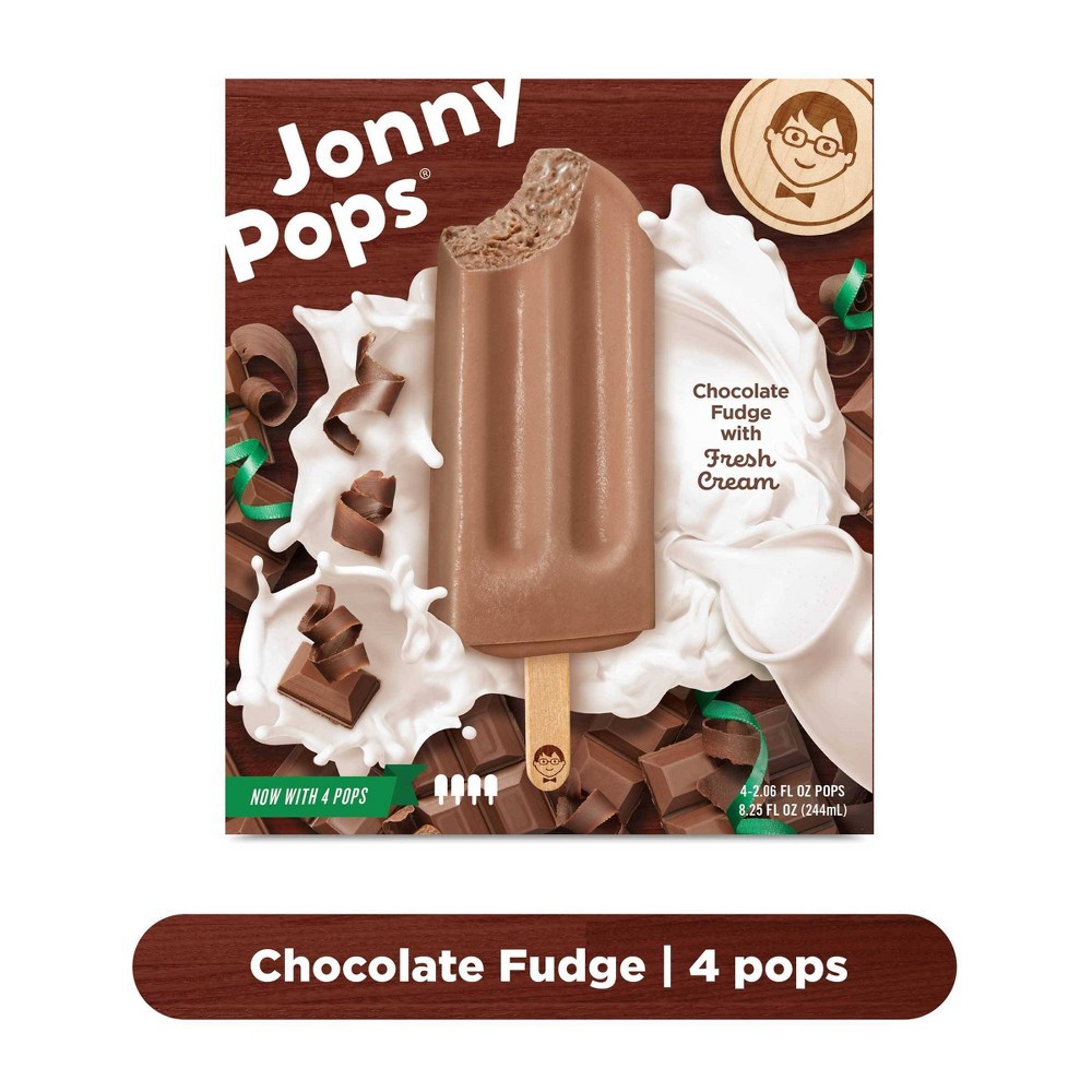 Jonny Pops Chocolate Fudge With Fresh Cream Pops 4 ct | Shipt
