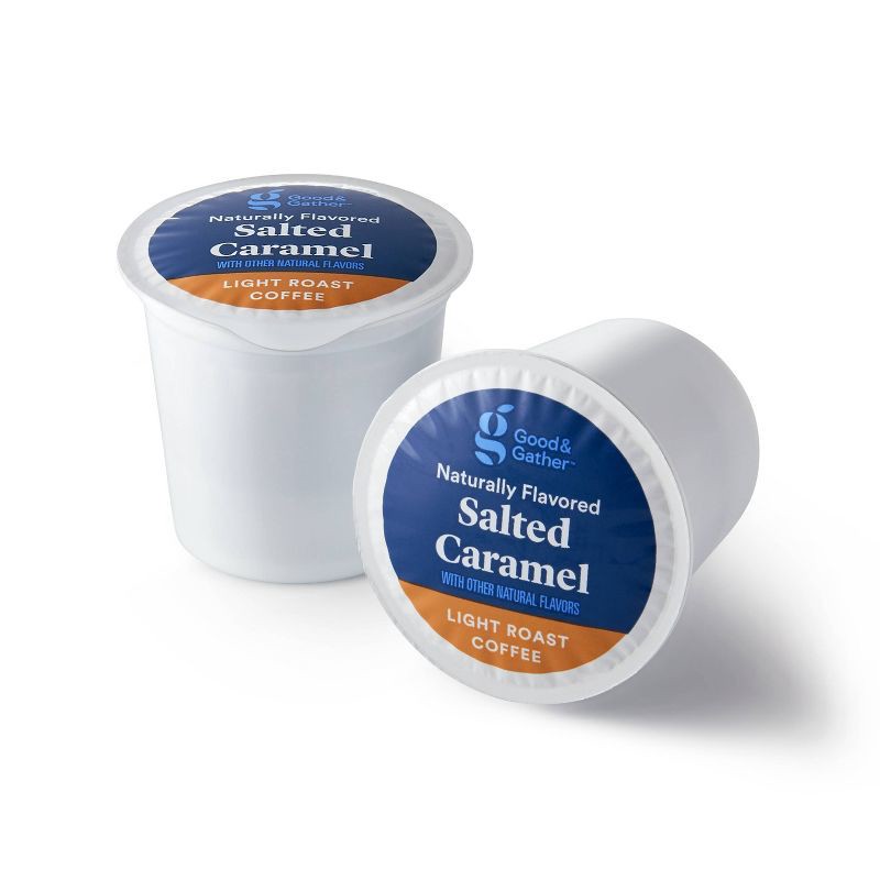 Naturally Flavored Salted Caramel Light Roast Coffee Pods - 16ct - Good ...