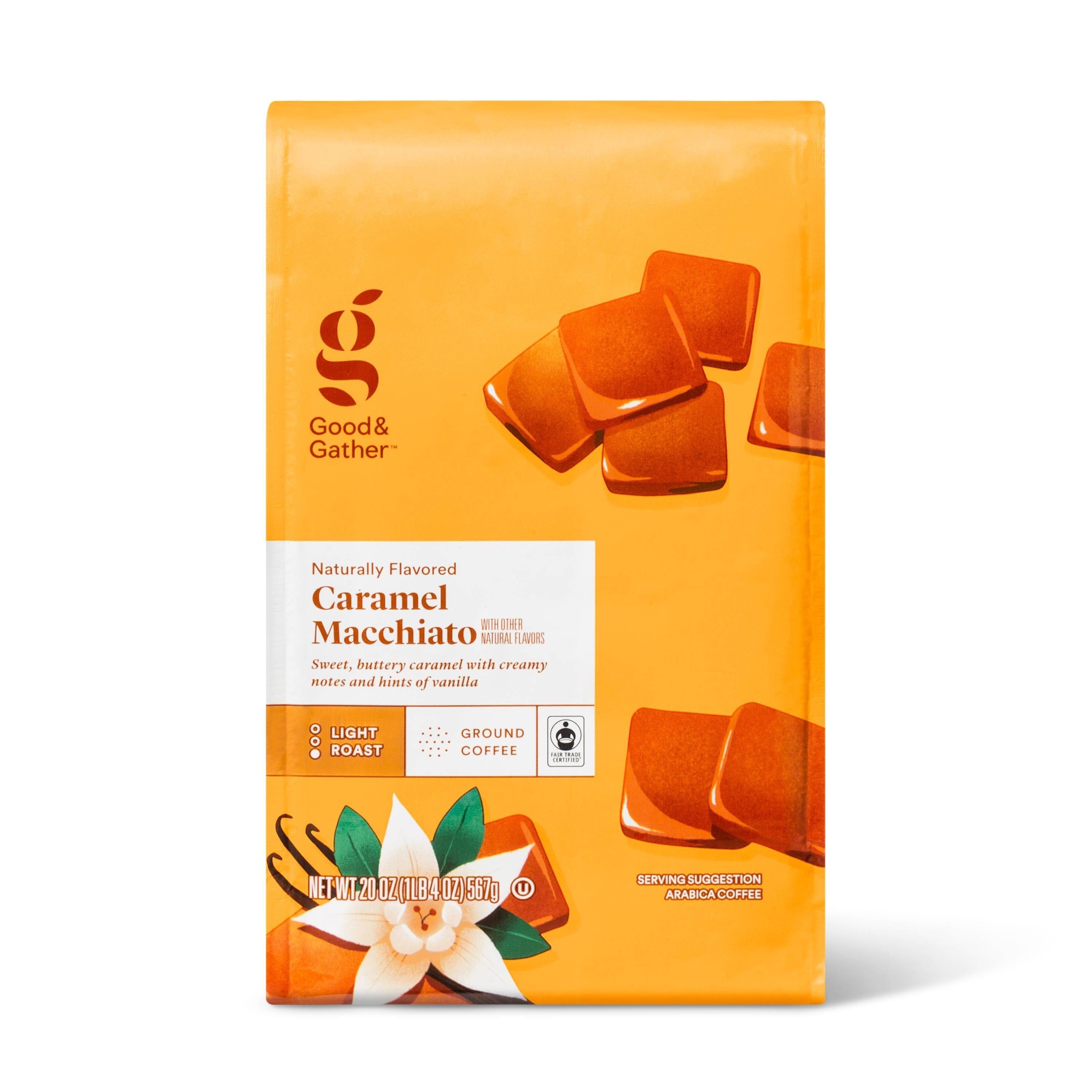 Naturally Flavored Caramel Macchiato Light Roast Ground Coffee - 20oz ...