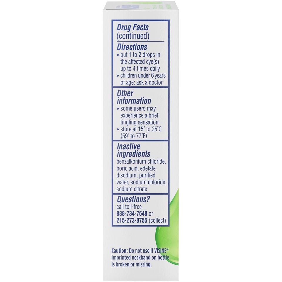 Visine A.C. Itchy Eye Relief Eye Drops with Astringent Zinc Sulfate ...