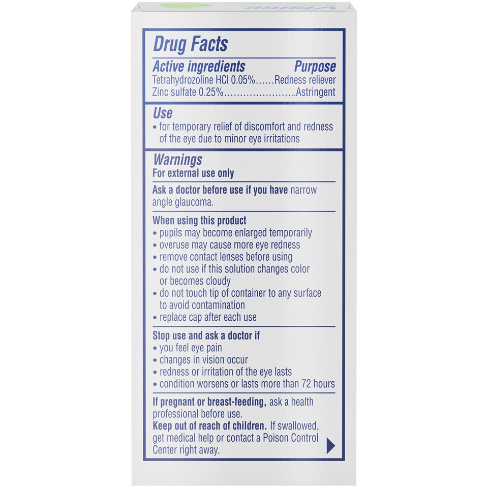 Visine A.C. Itchy Eye Relief Eye Drops with Astringent Zinc Sulfate ...