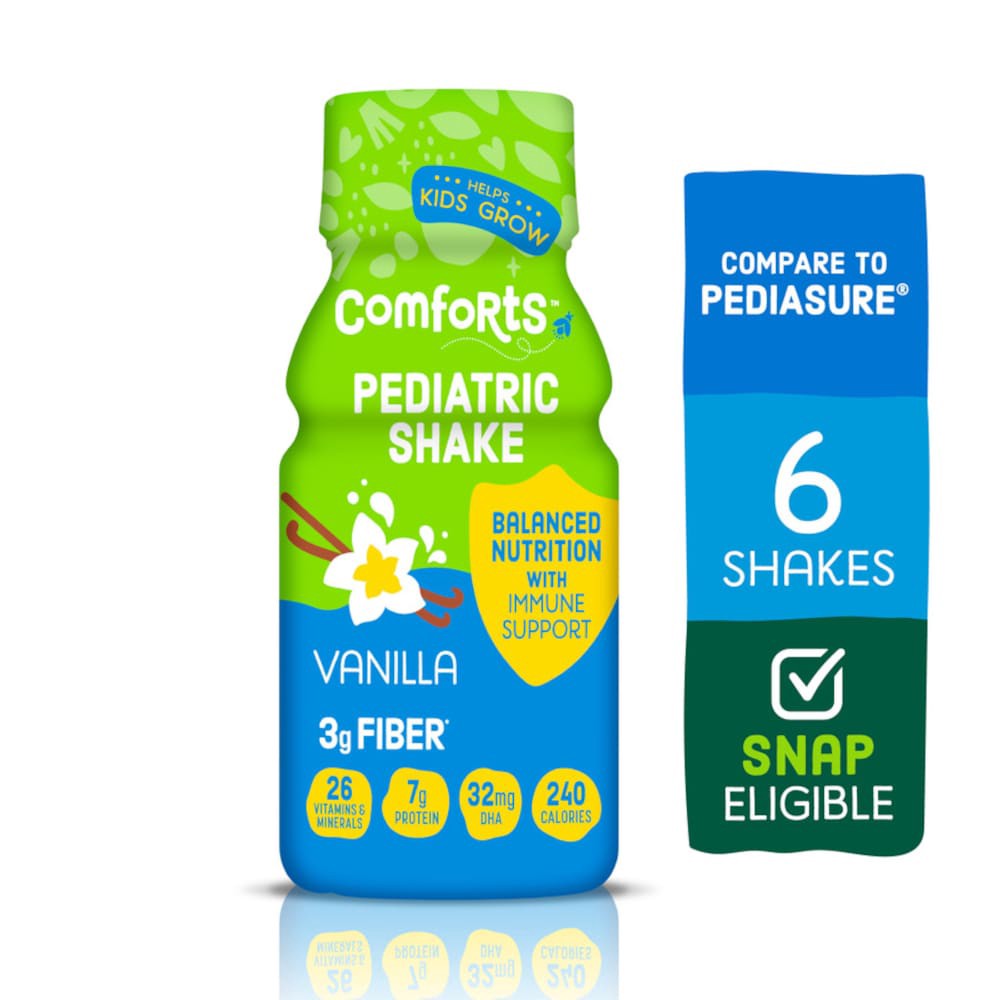 Comforts Vanilla Pediatric Shake With Fiber 6 ct; 8 fl oz | Shipt