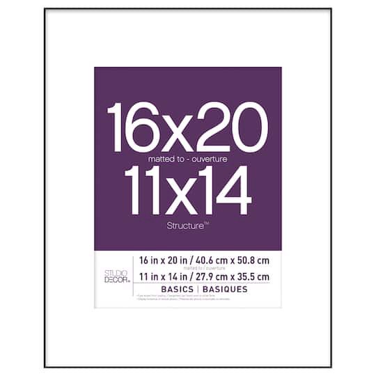 Basics Black Frame With Mat By Studio Decor 11 in x 14 in mat | shipt