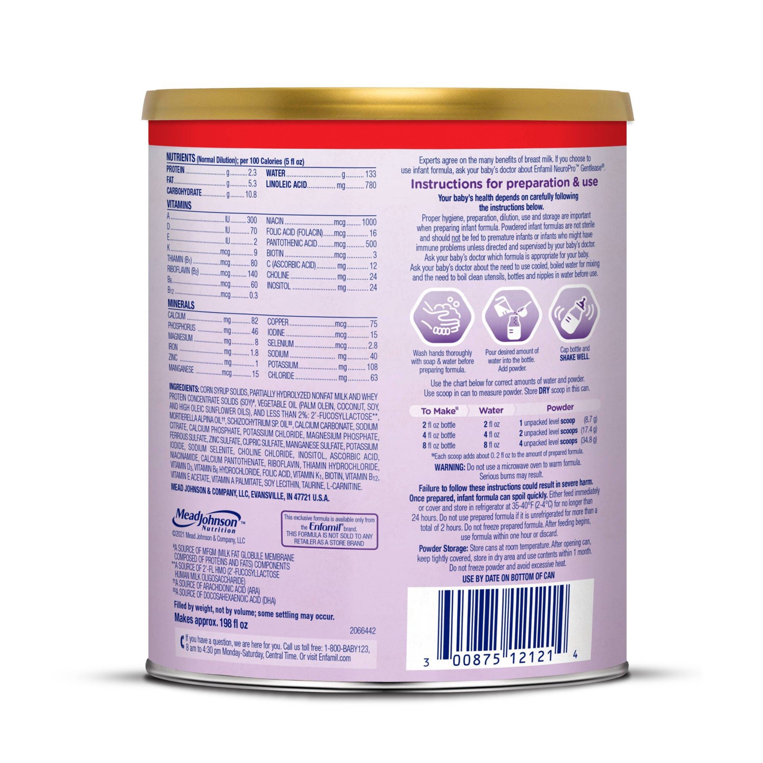 Enfamil Neuro Pro Infant Formula Milk-based Powder With Iron 27.4 oz ...