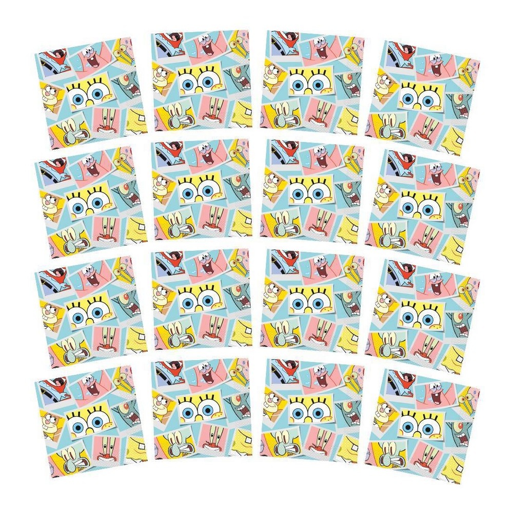 SpongeBob SquarePants Lunch Napkins Turquoise 16 ct | Shipt