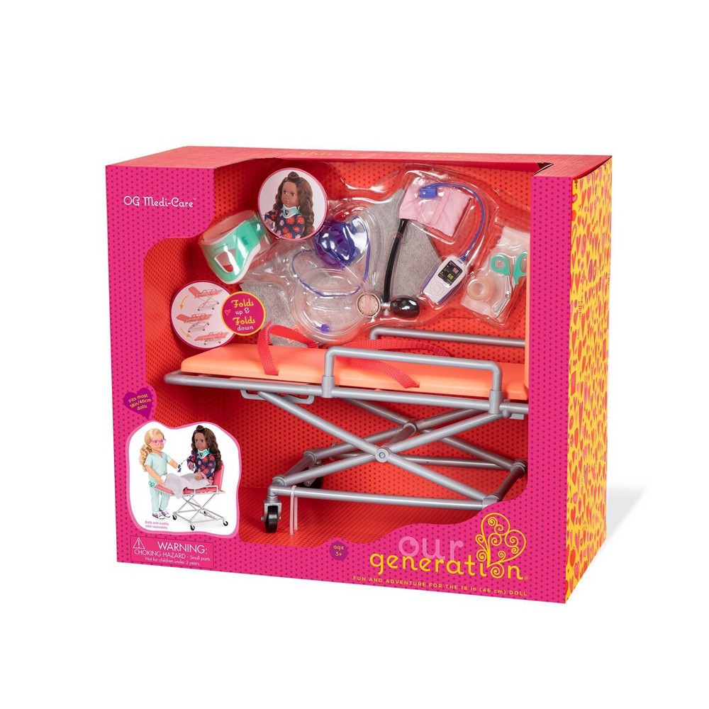 Our Generation Medical Set with Stretcher for 18" Dolls - OG Medi-Care ...