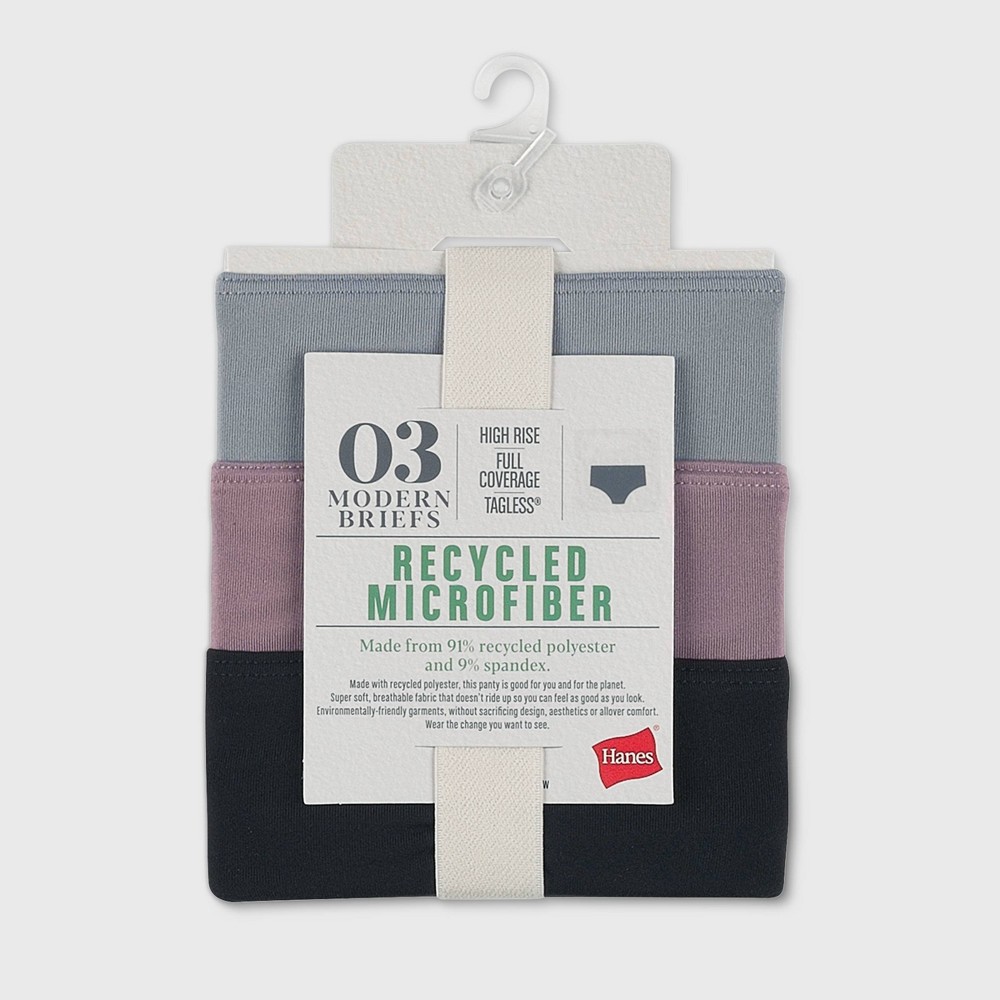 Hanes Women's 3pk Renew Microfiber Modern Briefs - Colors May Vary 8 3 ct | Shipt