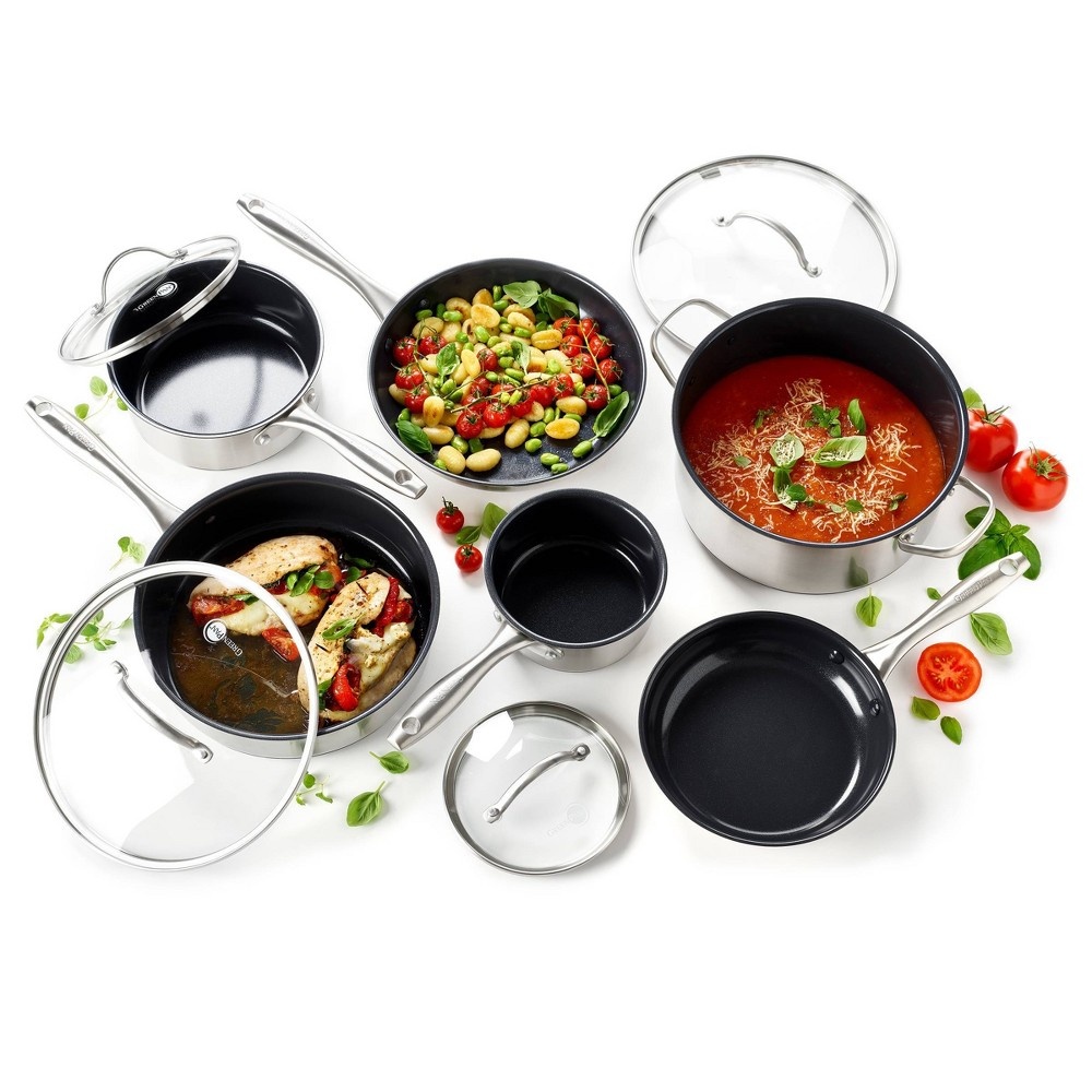 GreenPan Greenwich Stainless Steel Cookware Set 10 ct | Shipt