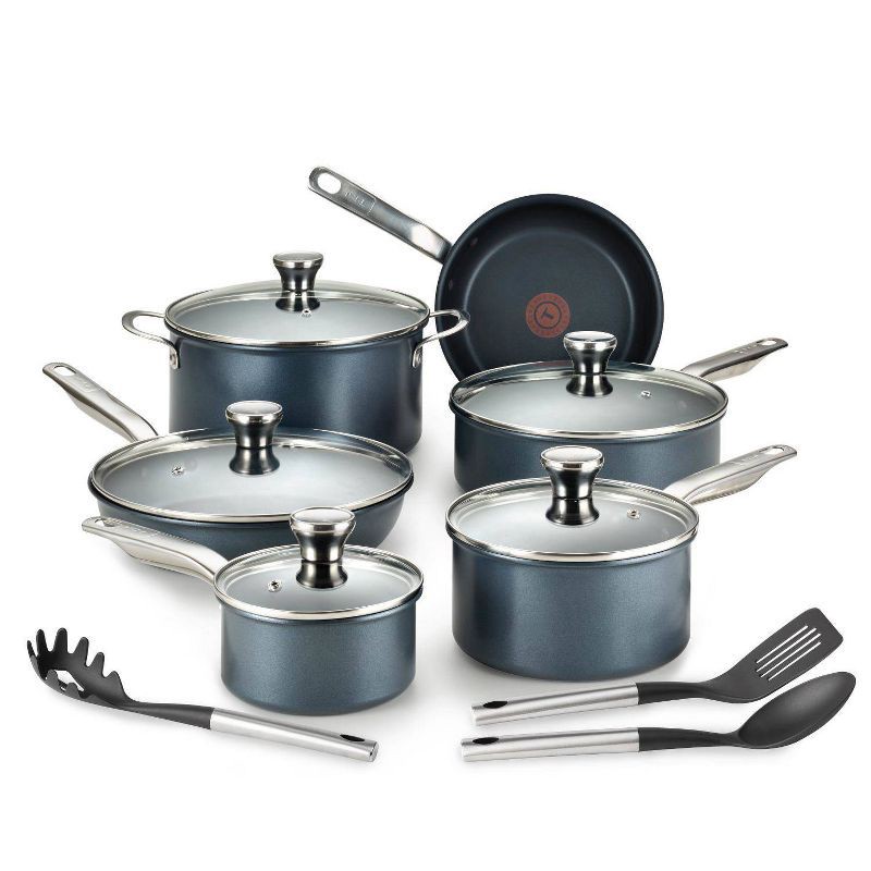 T-fal 14pc Cookware Set, Platinum Nonstick Black 14 ct | Shipt