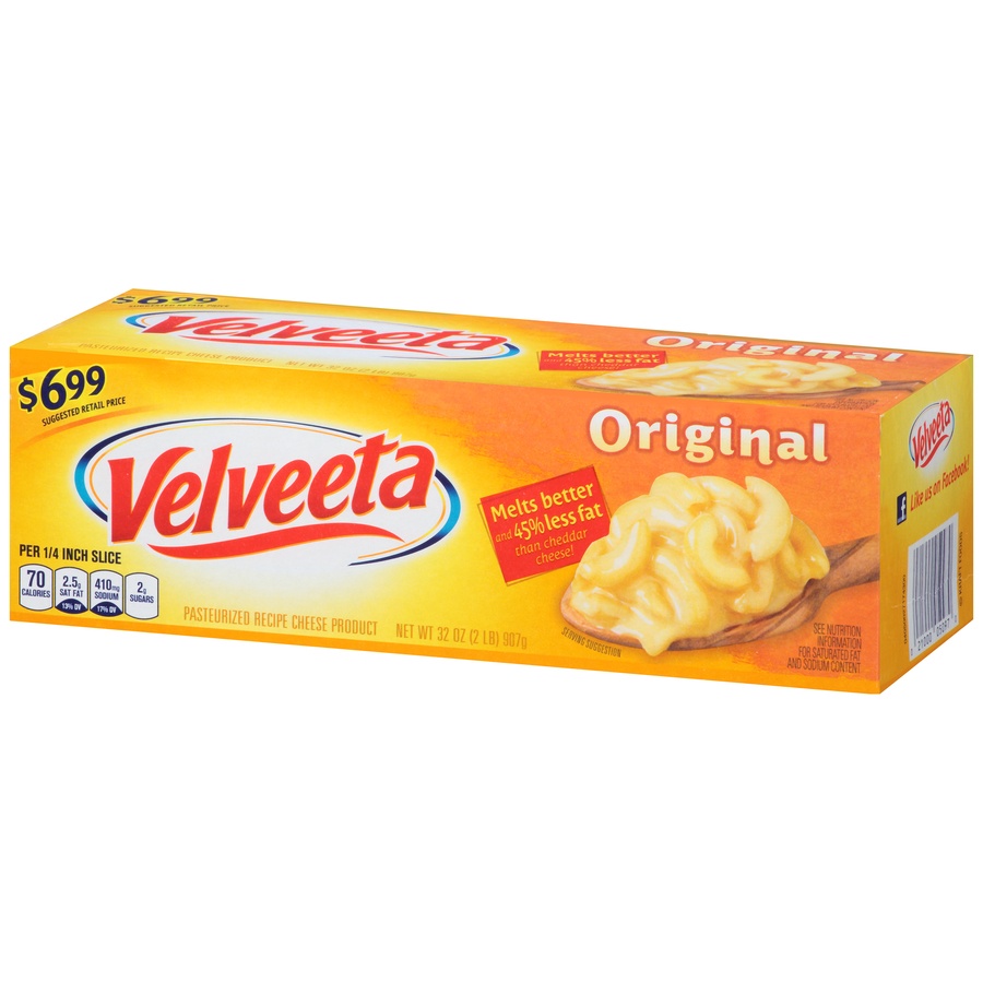 Velveeta Original Pasteurized Recipe Cheese Product 32 oz | Shipt