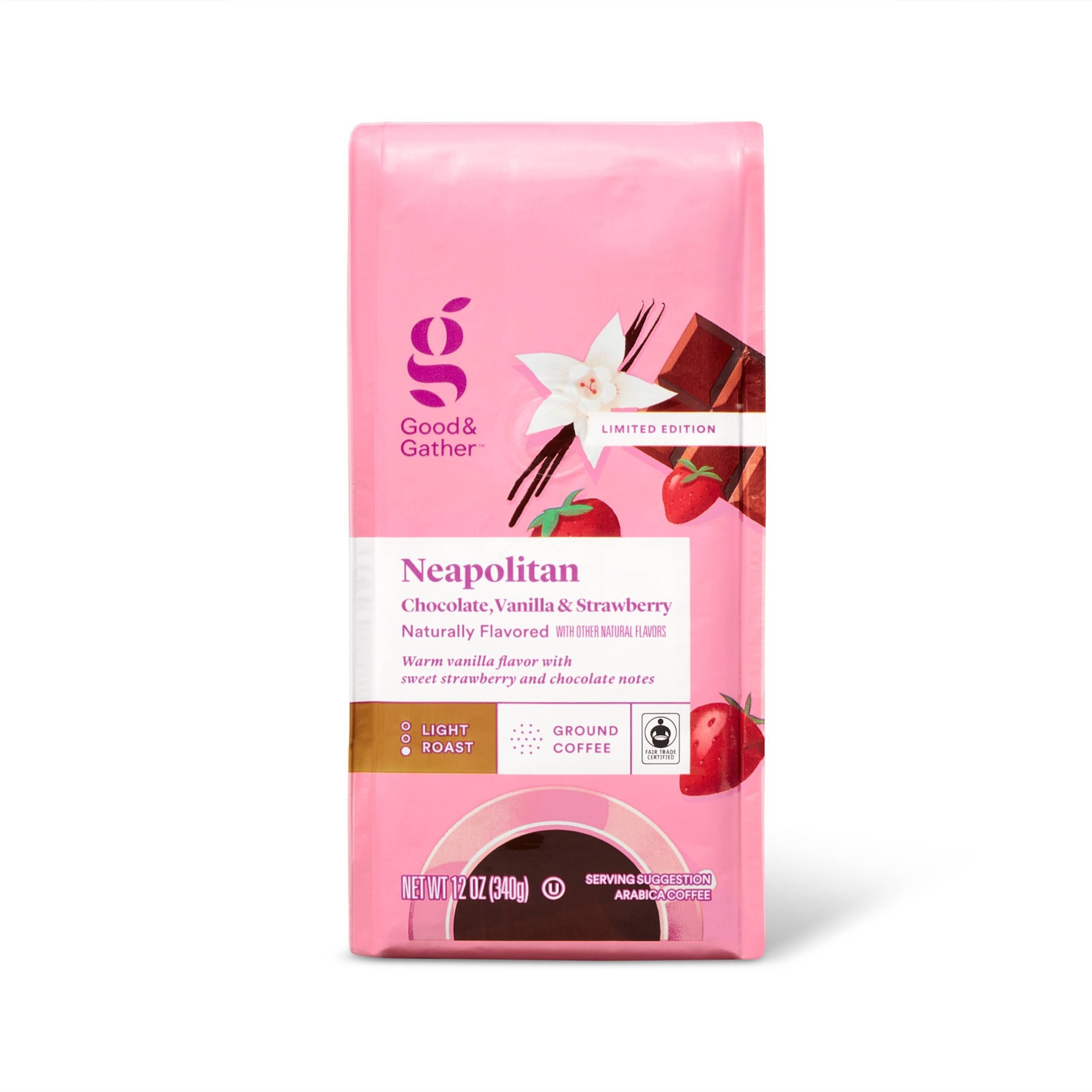 Naturally Flavored Neapolitan Bagged Coffee Light Roast - Good & Gather ...