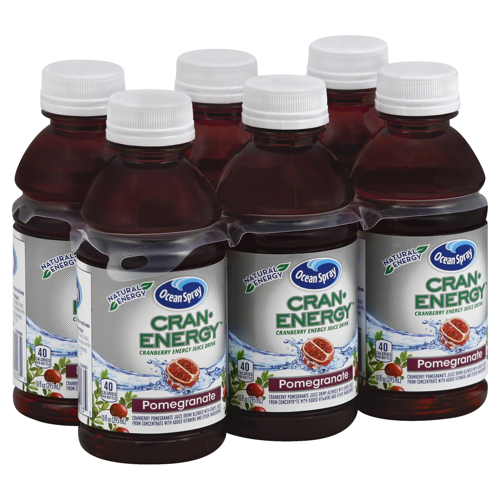 Ocean Spray Cran-Energy Pomegranate Energy Juice Drink 6 ct; 10 fl oz ...