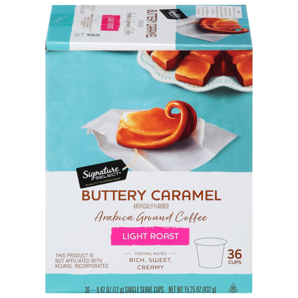 Signature Select Ground Light Roast Buttery Caramel Coffee 36 - 0.42 oz ...