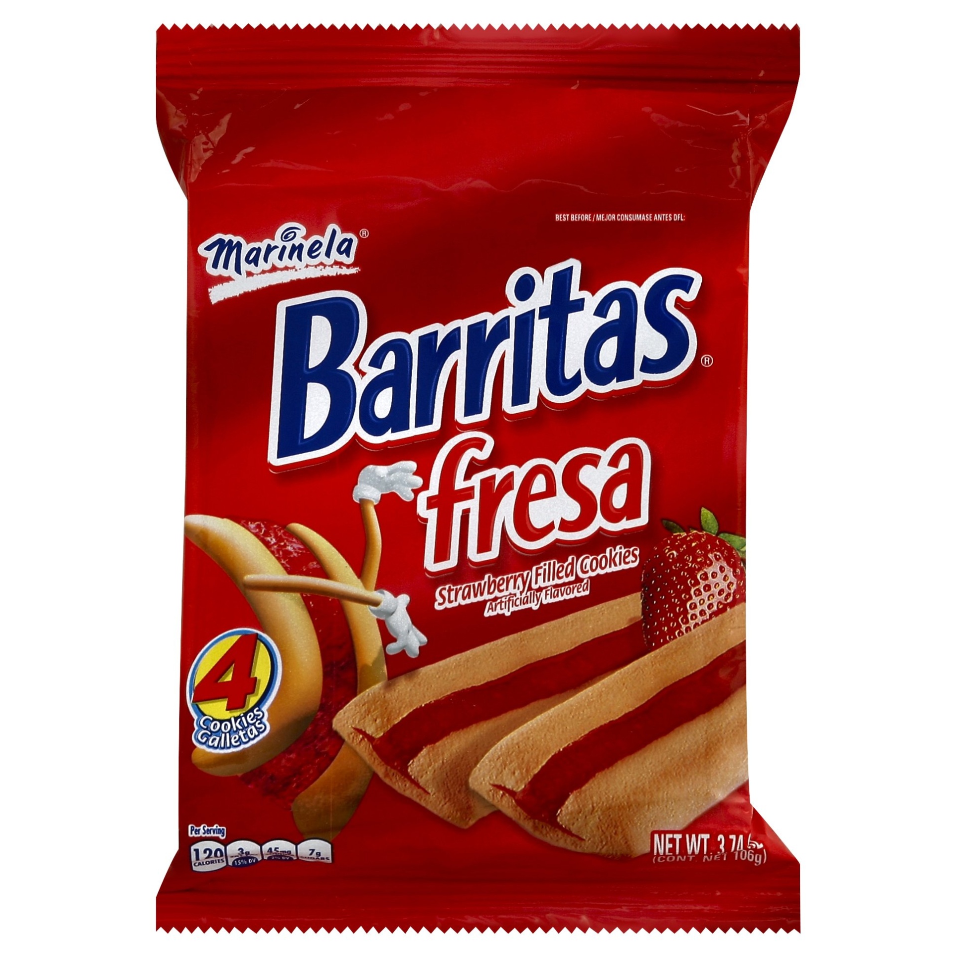 Barritas Fresa Strawberry Filled Cookies 3.74 oz | Shipt