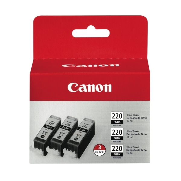 Canon Pgi-220 Black Ink Cartridges (2945B004), Pack Of 3 | Shipt