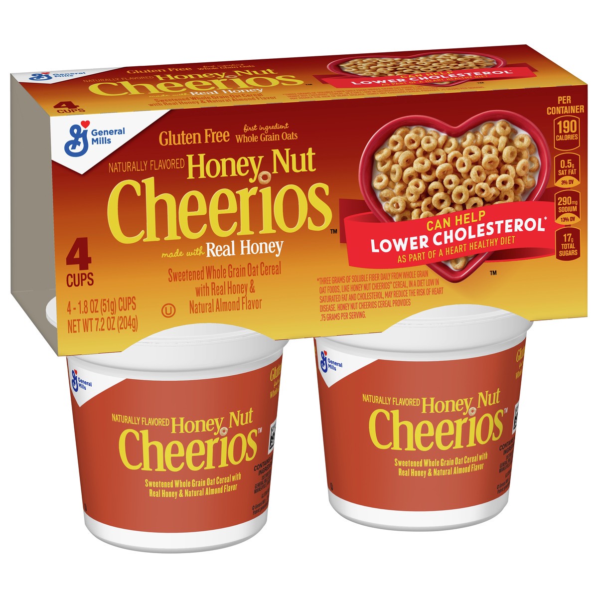 Cheerios General Mills Honey Nut Cheerios Sweetened Whole Grain Oat ...