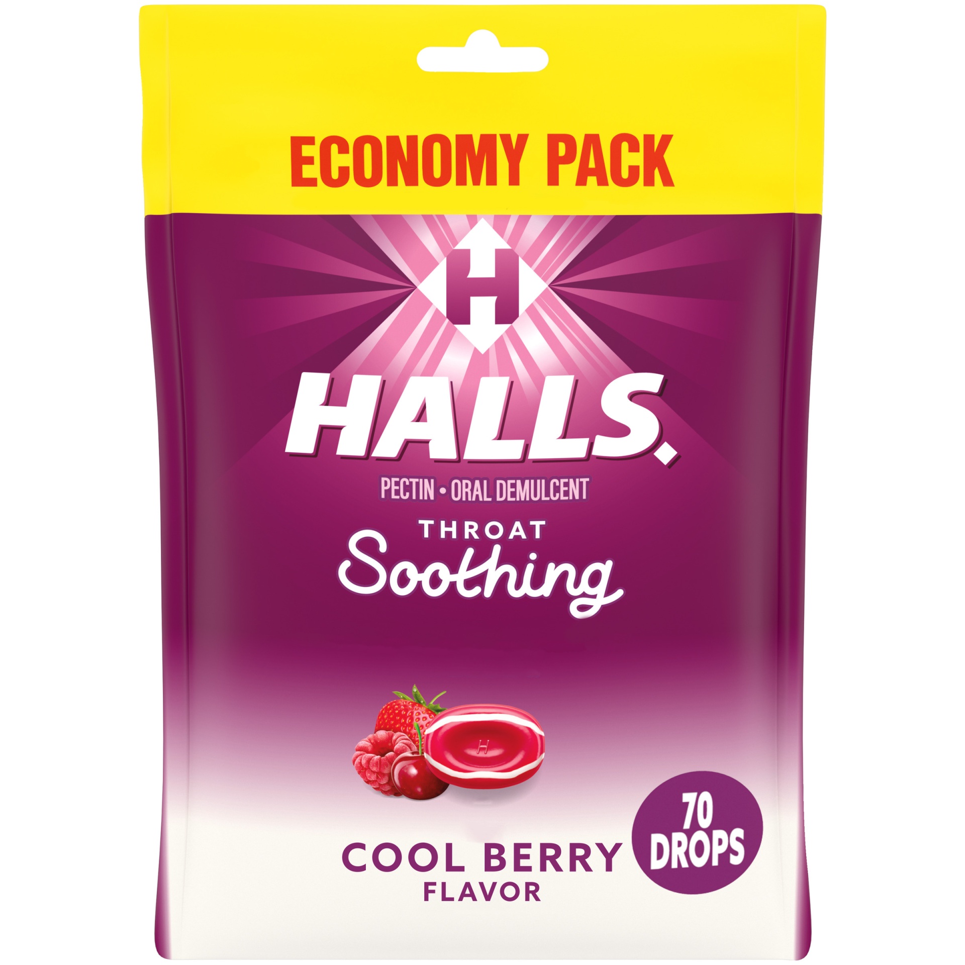 Halls Soothing Cool Berry Cough Drops 70 ct | Shipt