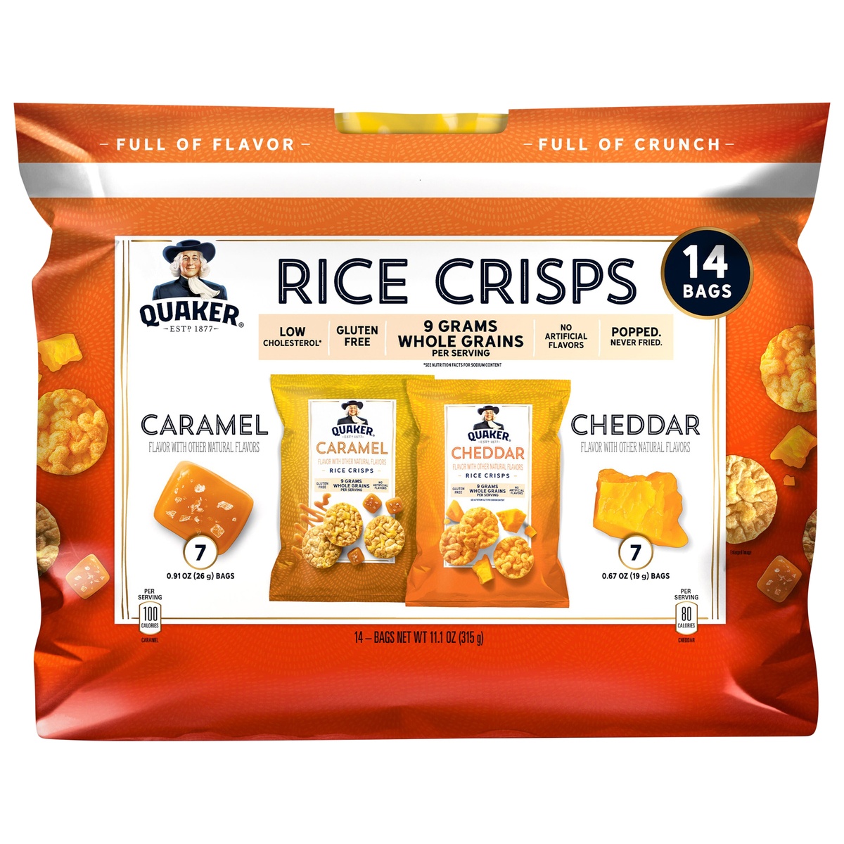 Quaker Rice Crisps Variety Pack 11.1 Oz 14 Count 11.08 oz | Shipt