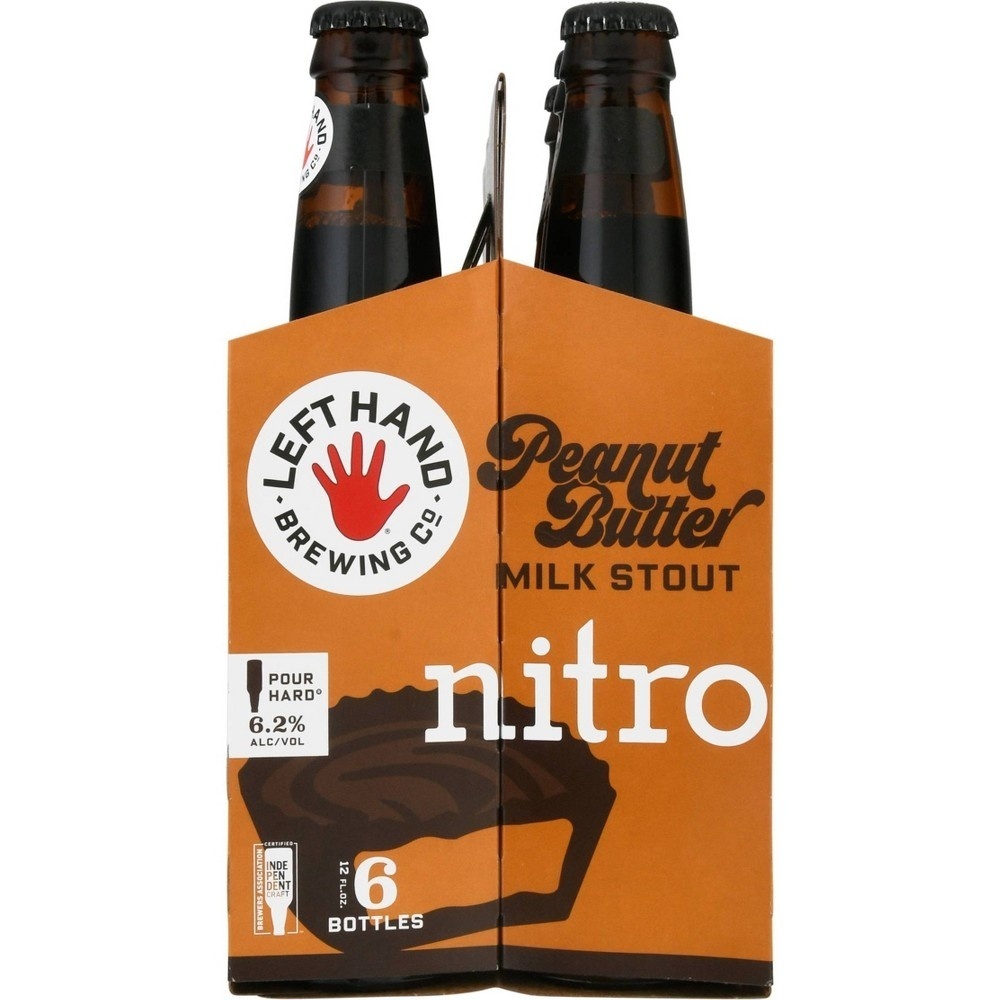 Left Hand Peanut Butter Nitro Milk Stout Beer 6 ct; 12 oz | Shipt