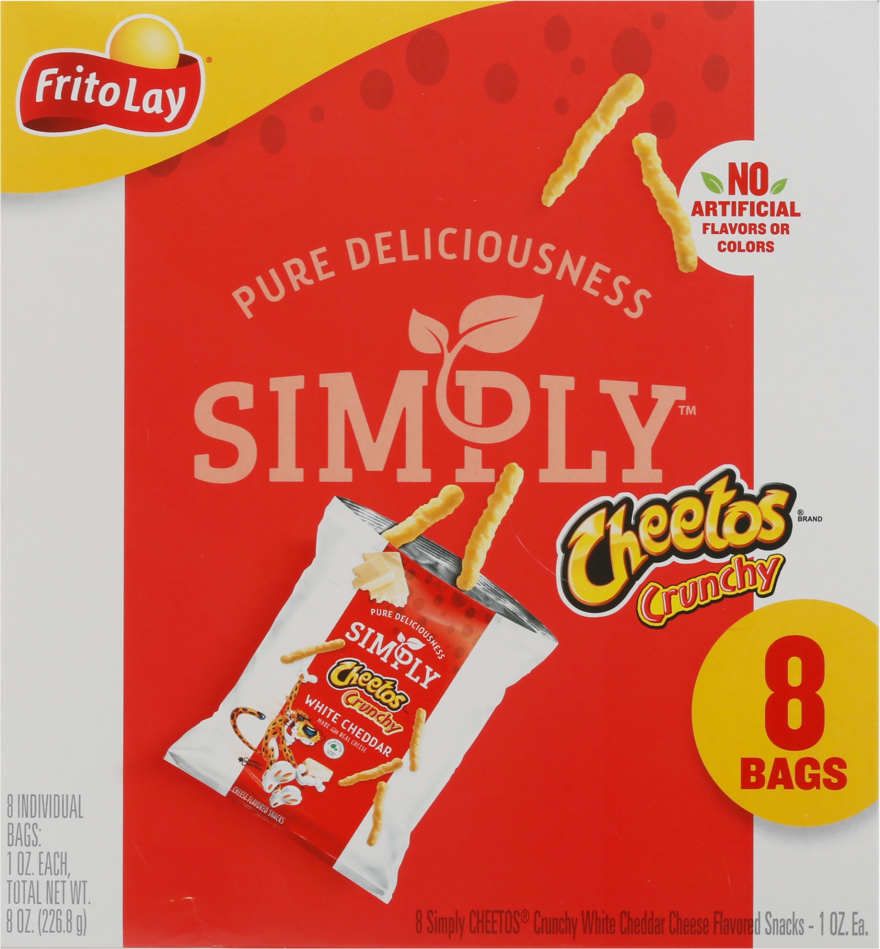 Frito-Lay Simply Cheetos Crunchy White Cheddar Cheese Flavored Snacks ...
