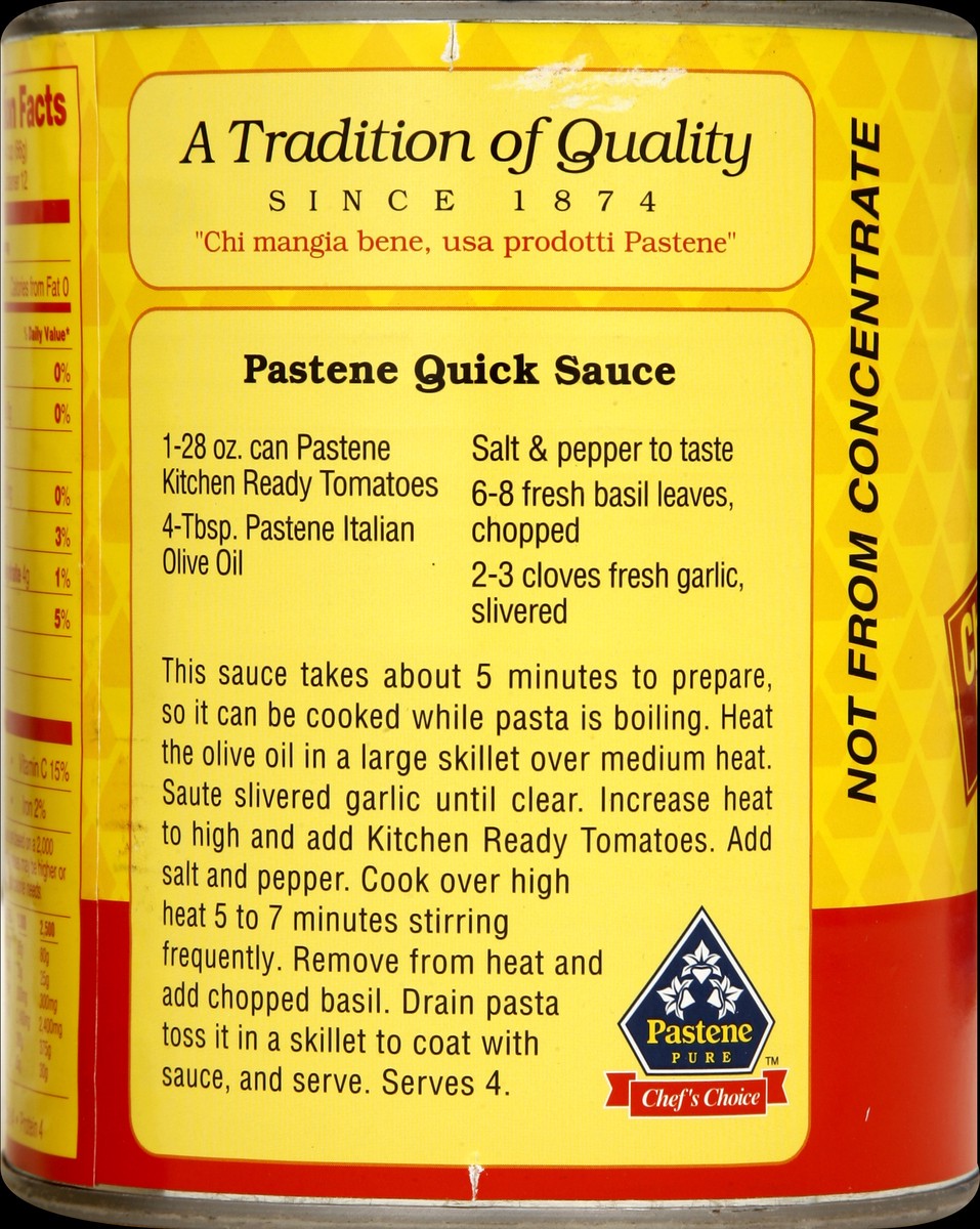 Pastene Kitchen Ready Tomatoes Ground Peeled Chunky Style 28 oz | Shipt