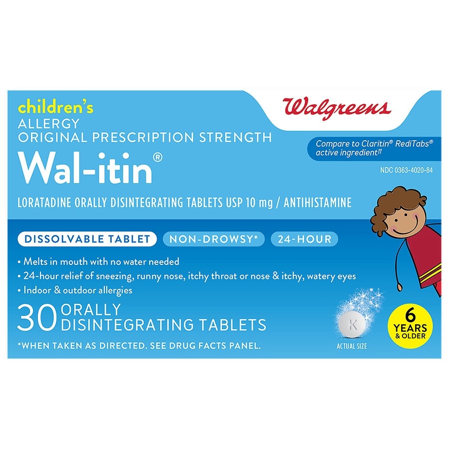 Walgreens Wal-Itin Child 24 Hour Desolving Tablets 30 ct | Shipt