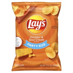 Lay's Party Size Cheddar & Sour Cream Flavored Potato Chips 12.5 oz | shipt