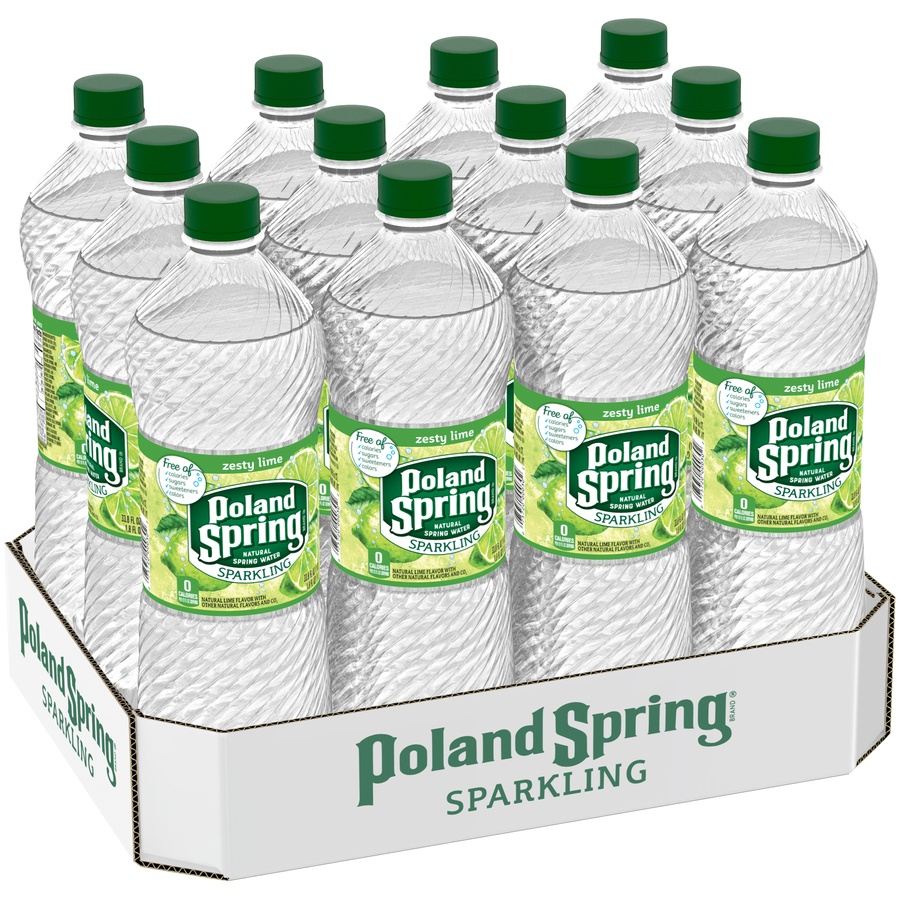 Poland Spring Lime Sparkling Water 12 ct; 33.8 fl oz | Shipt