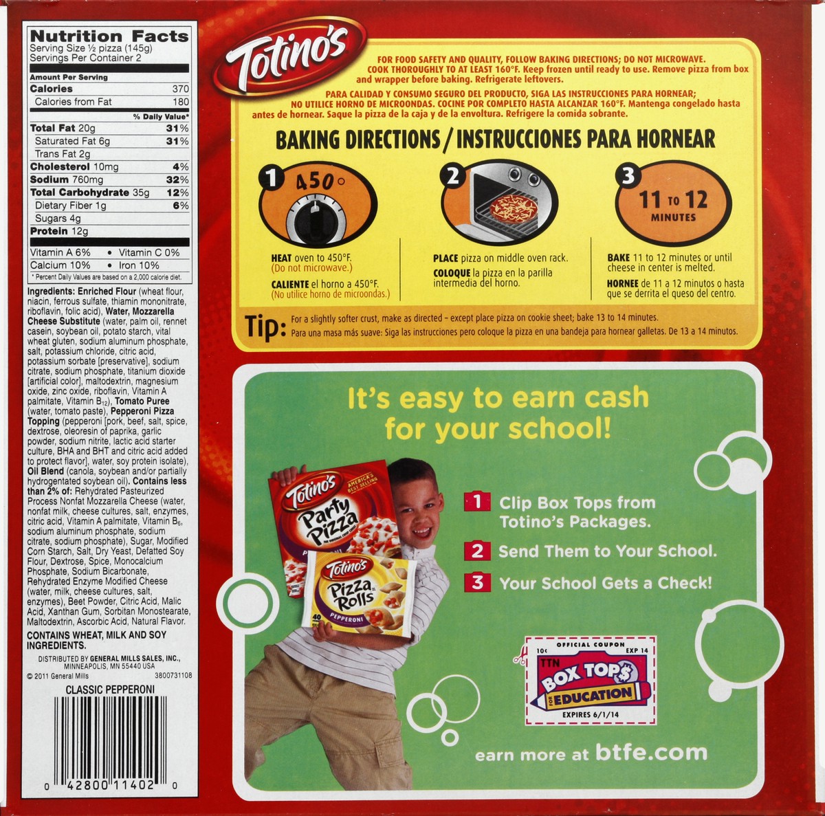 Totino's Classic Pepperoni Pizza Party 9.8 oz | Shipt