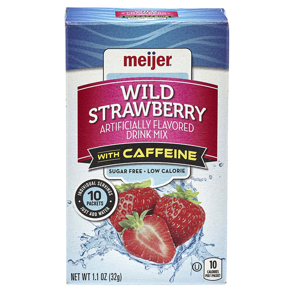 Meijer Wild Strawberry Drink Mix with Caffeine 10 ct | Shipt