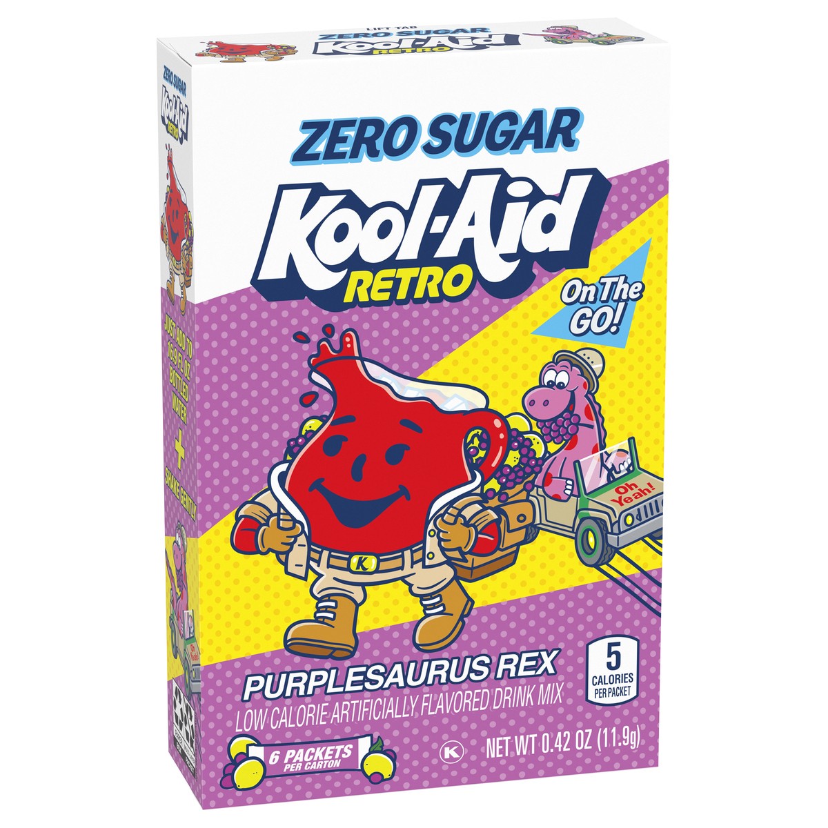 Kool-Aid Retro Purplesaurus Rex Grape Lemonade Zero Sugar Artificially ...