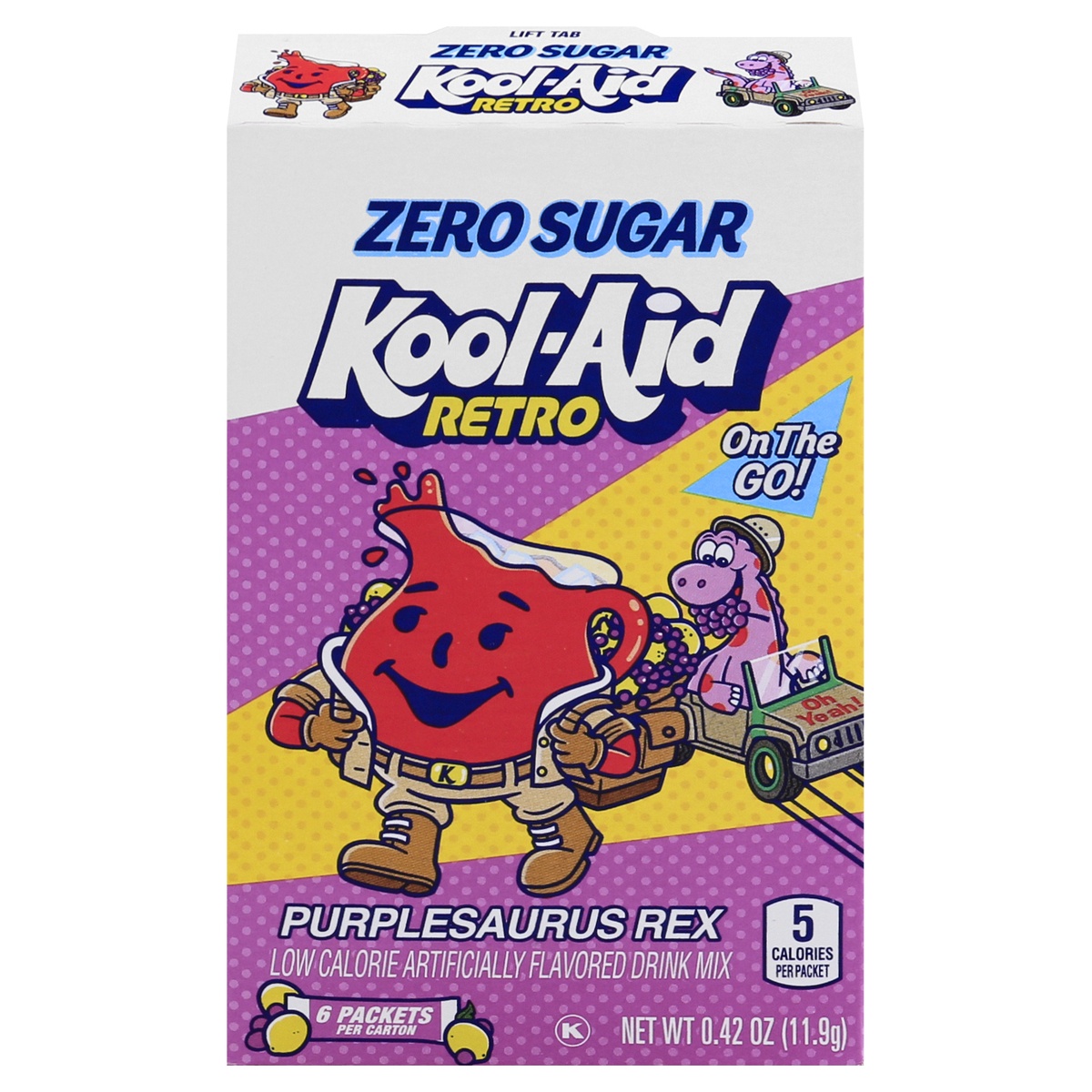 Kool-Aid Retro Purplesaurus Rex Grape Lemonade Zero Sugar Artificially ...