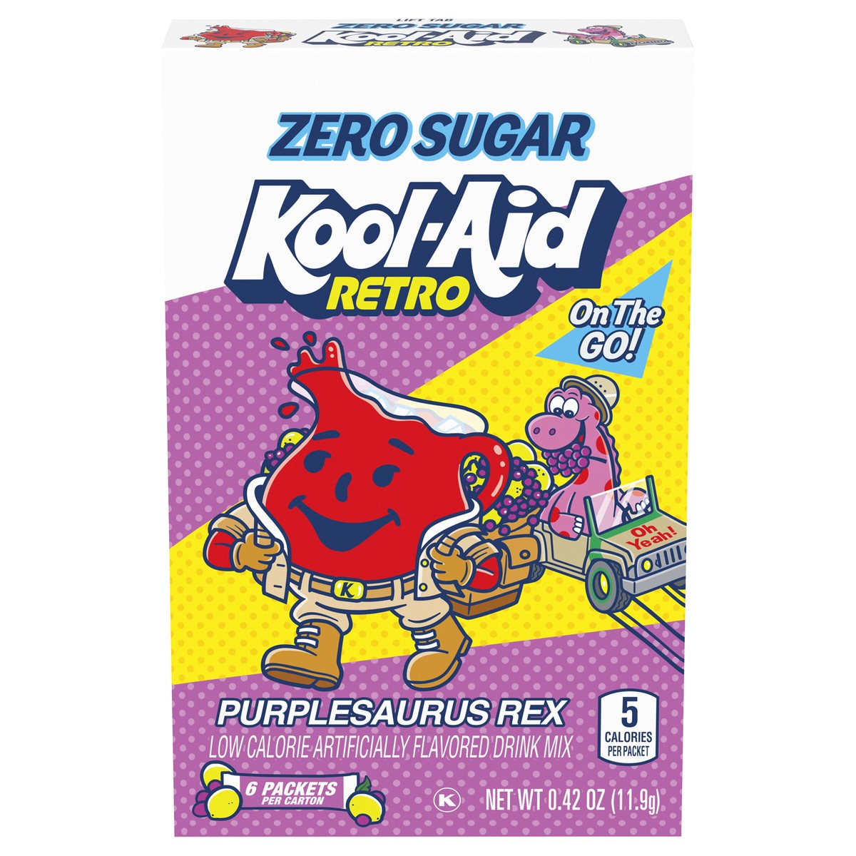 Kool-Aid Retro Purplesaurus Rex Grape Lemonade Zero Sugar Artificially ...